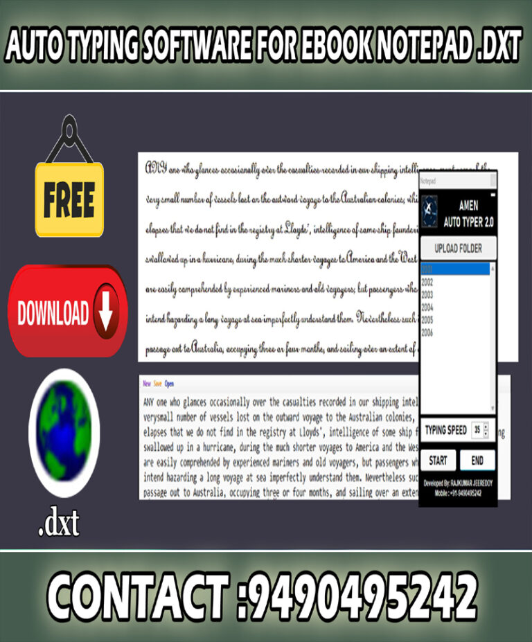 Ebook Notepad .DXT Auto Typing Software-Auto Typing Software