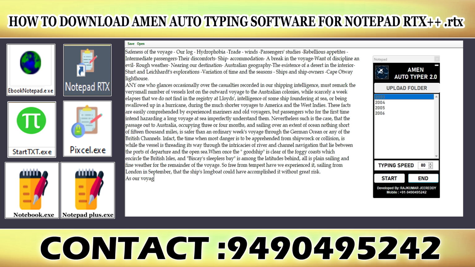 Notepad RTX++.rtx Auto Typing Software-Auto Typing Software